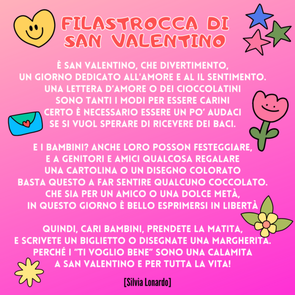 Filastrocca di San Valentino per bambini